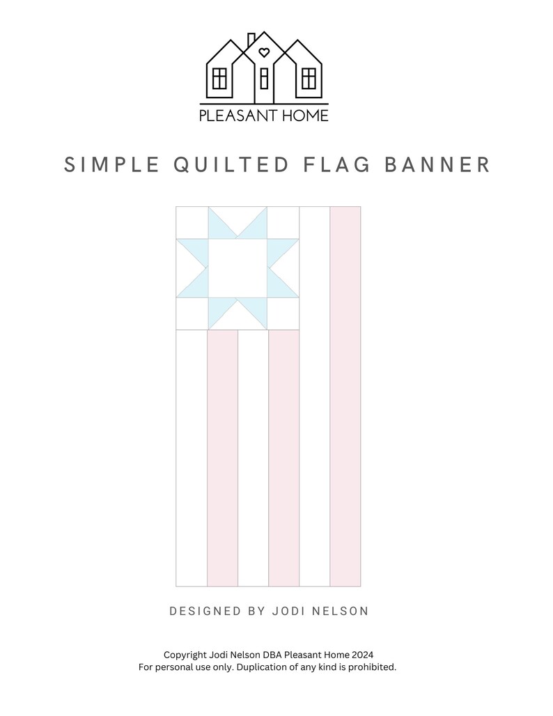 Digital PDF Pattern Simple Flag Quilt Banner - Etsy