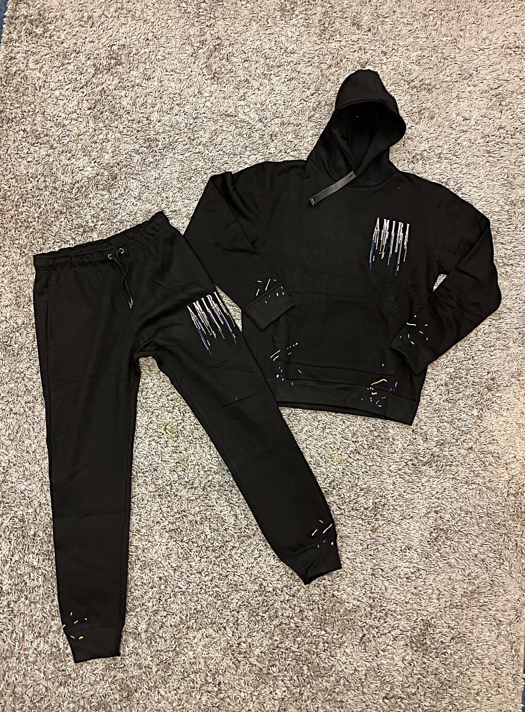 Amiri Paint Drip Tracksuit Brand New - Etsy