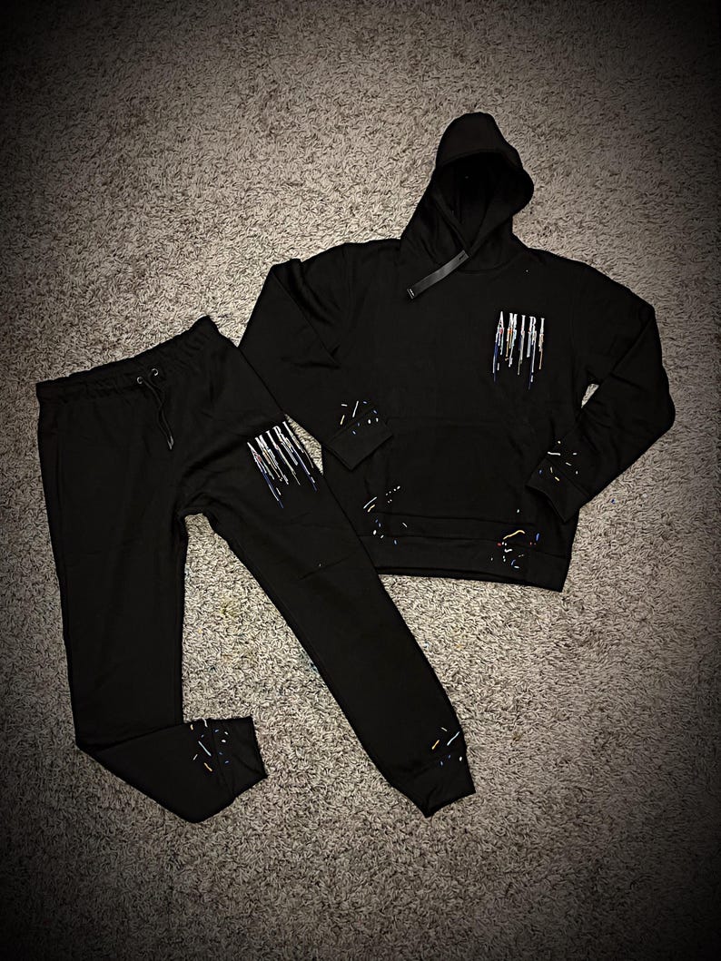 Amiri Paint Drip Tracksuit Brand New - Etsy