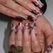 3D Floral Gold Chrome Press on Nails/handmade Acrylic Faux Nails With ...