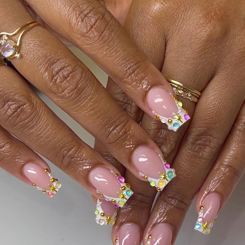 Square Glue on Nail Set - Etsy