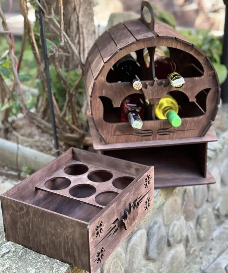 Mini Bar Bourbon Barrel Display Cabinet Wine Whiskey Barrel Bar Barrel ...