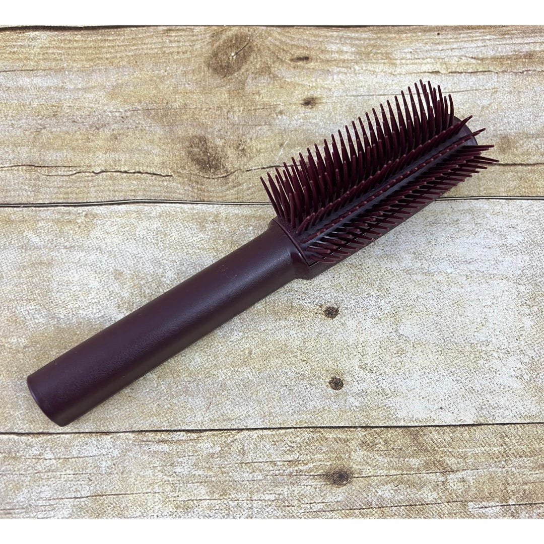 Vintage Tupperware Hair Brush 1639 Brown Plastic Half Round NOS 8 1/4 ...