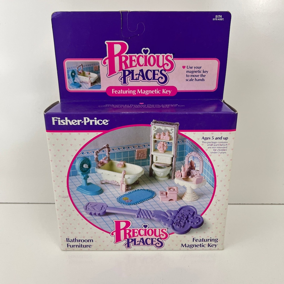 Vintage Fisher Price Precious Places Bathroom Furniture 5174 1988 ...