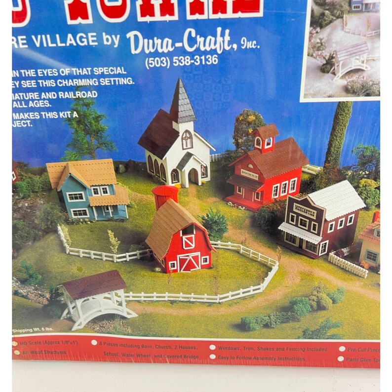 Dura Craft Old Towne HO Scale Miniature Train Village OT950 VINTAGE ...