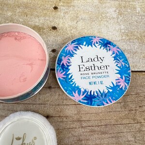 Vintage Lady Esther Rose Brunette Face Powder With Puff 1 Oz Unused ...