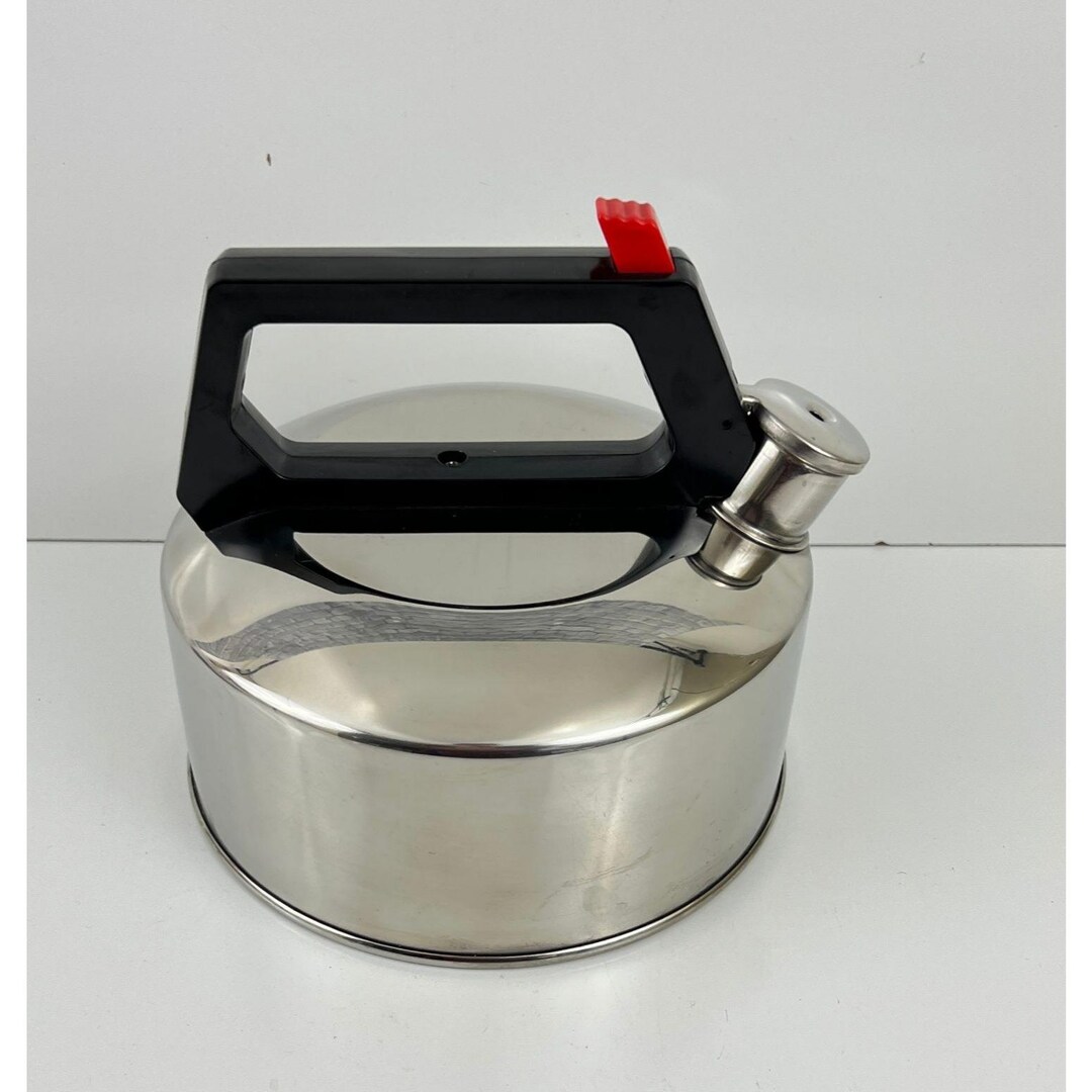 Vintage Farberware Stainless Steel Whistling Tea Pot Kettle 2.5 Quart ...