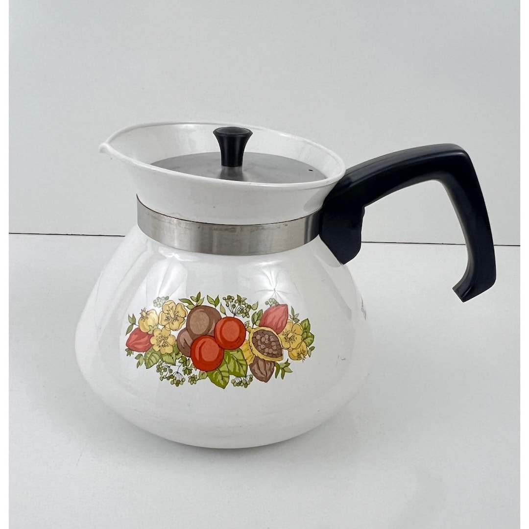 Corning Ware Vintage Spice of Life 6 Cup Tea Coffee Pot Teapot P-104 - Etsy