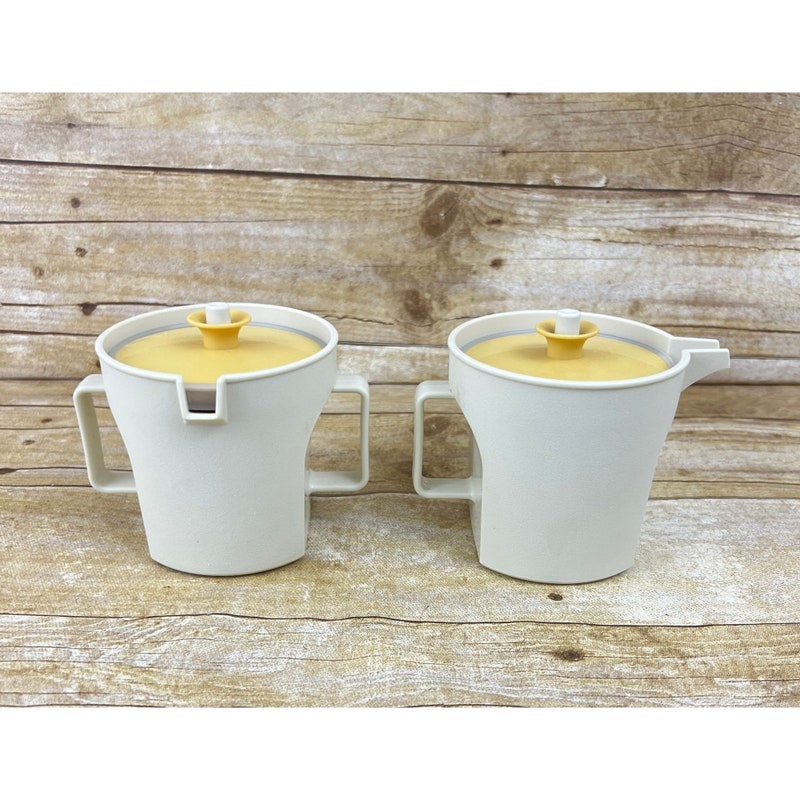 Tupperware Sugar and Creamer - Etsy
