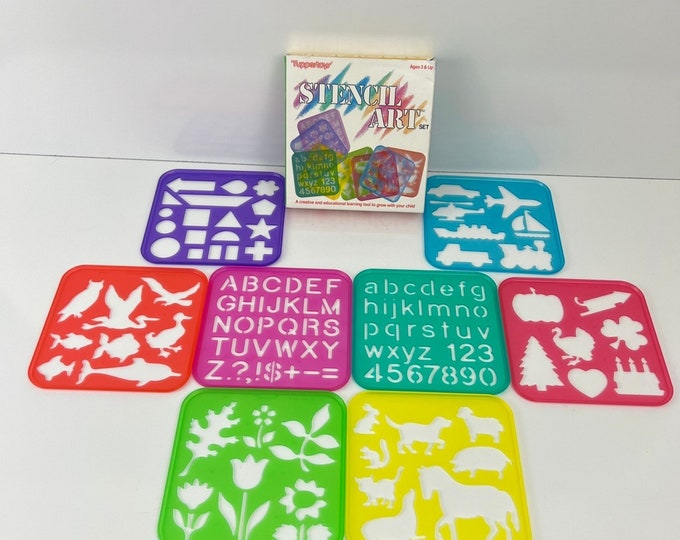 Tupperware Vintage Tuppertoys Stencil Art Set With Original Box - Etsy