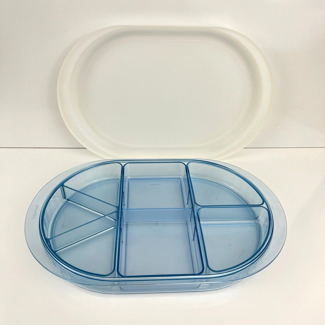Vintage Tupperware Preludio Watercolor Blue Acrylic Divided - Etsy