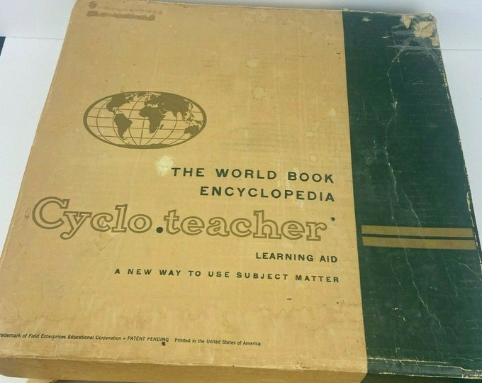 Vintage Cyclo Teacher Learning Study Aid Home School World Book ...