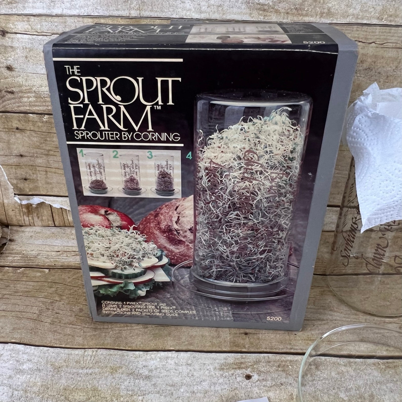 Corning SPROUT FARM Sprouter Set Jar Screens Drainer Dish - Etsy