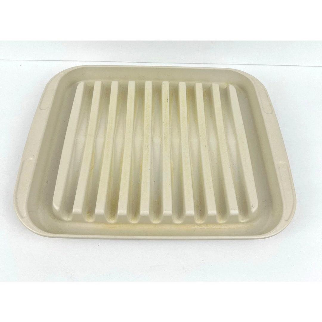 Tupperware Ultra 21 Large Bacon Meat Roasting Microwave Pan Rack Oven ...