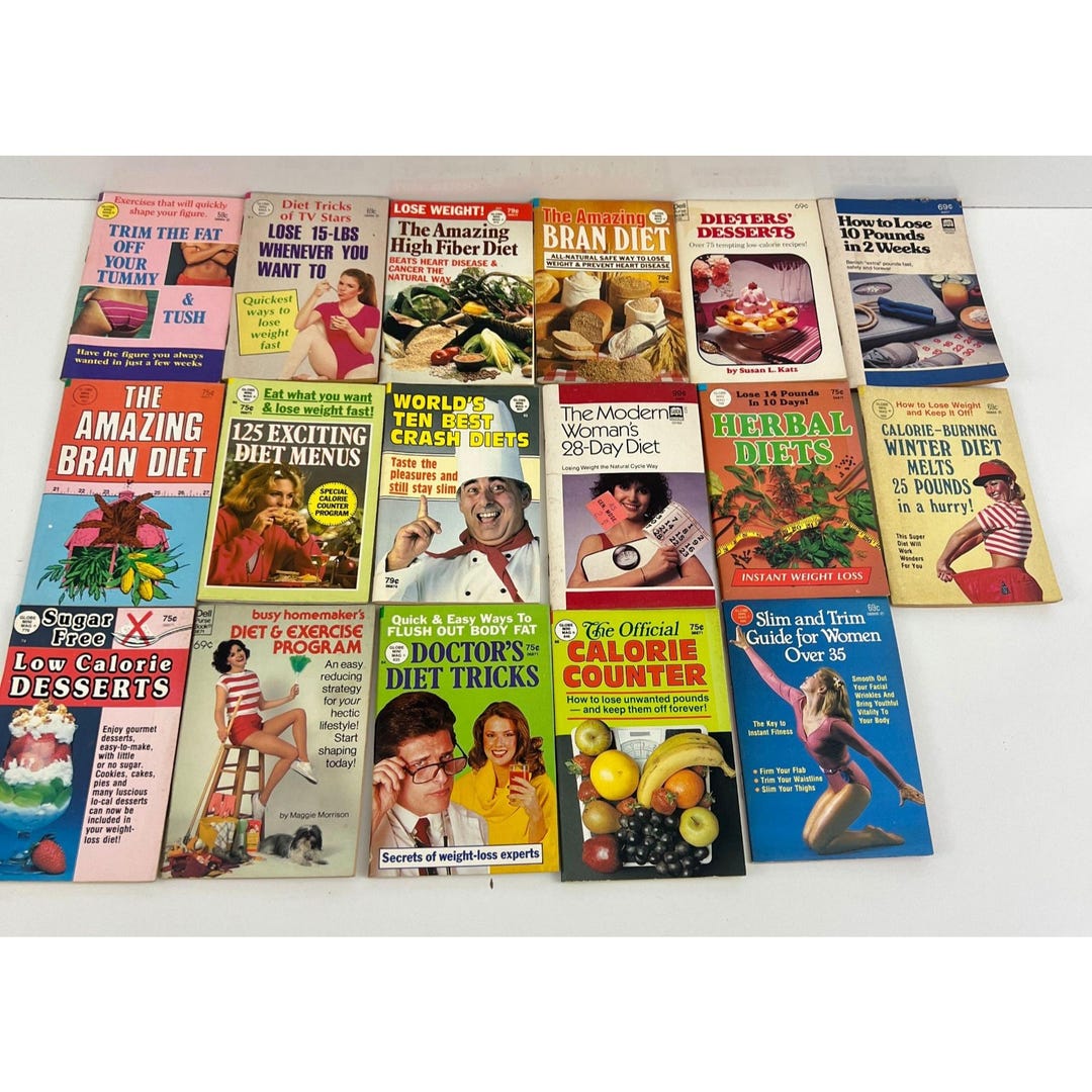 17 Globe Mini Mag Dell Purse Book Diet Weight Loss Vintage Mini Books ...