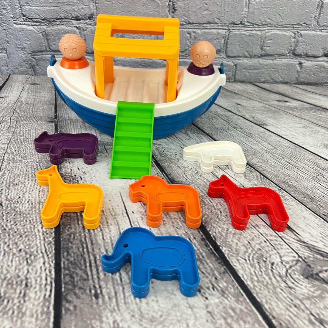 Vintage Tupperware Noah's Ark Bath Toy Tuppertoys Cookie Cutters Pool ...