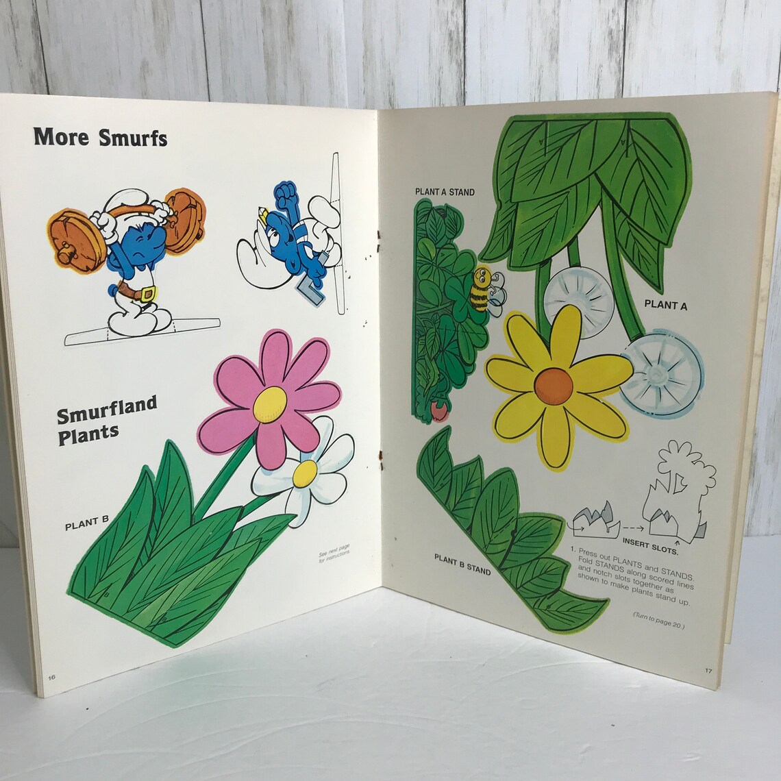 Smurf Village Punch-out Book by Peyo 1982 - Etsy