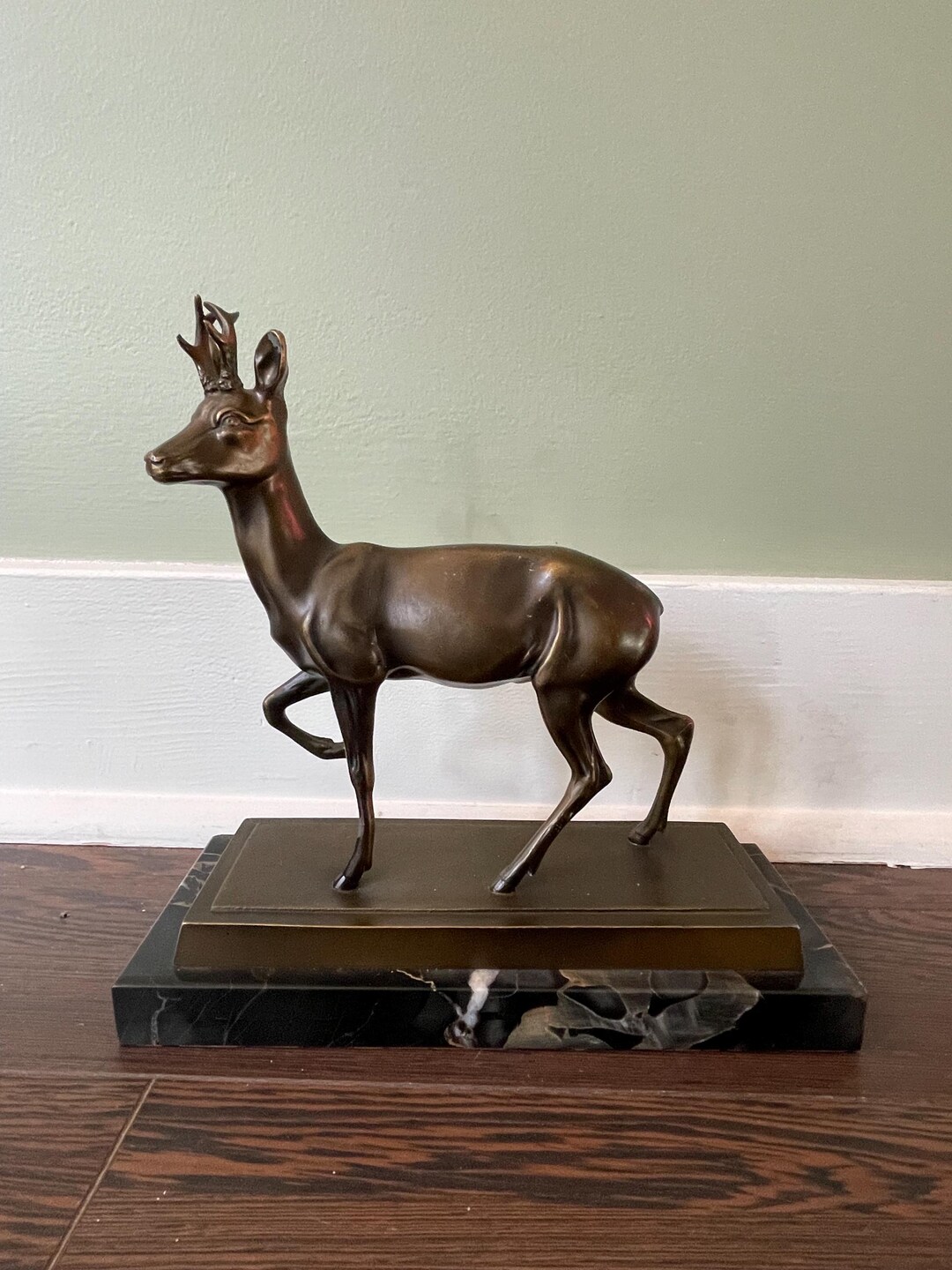 Tabletop Deer Statue Mcm Style - Etsy
