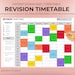 Simple Revision Timetable | Study Planner | Printable Timetable ...