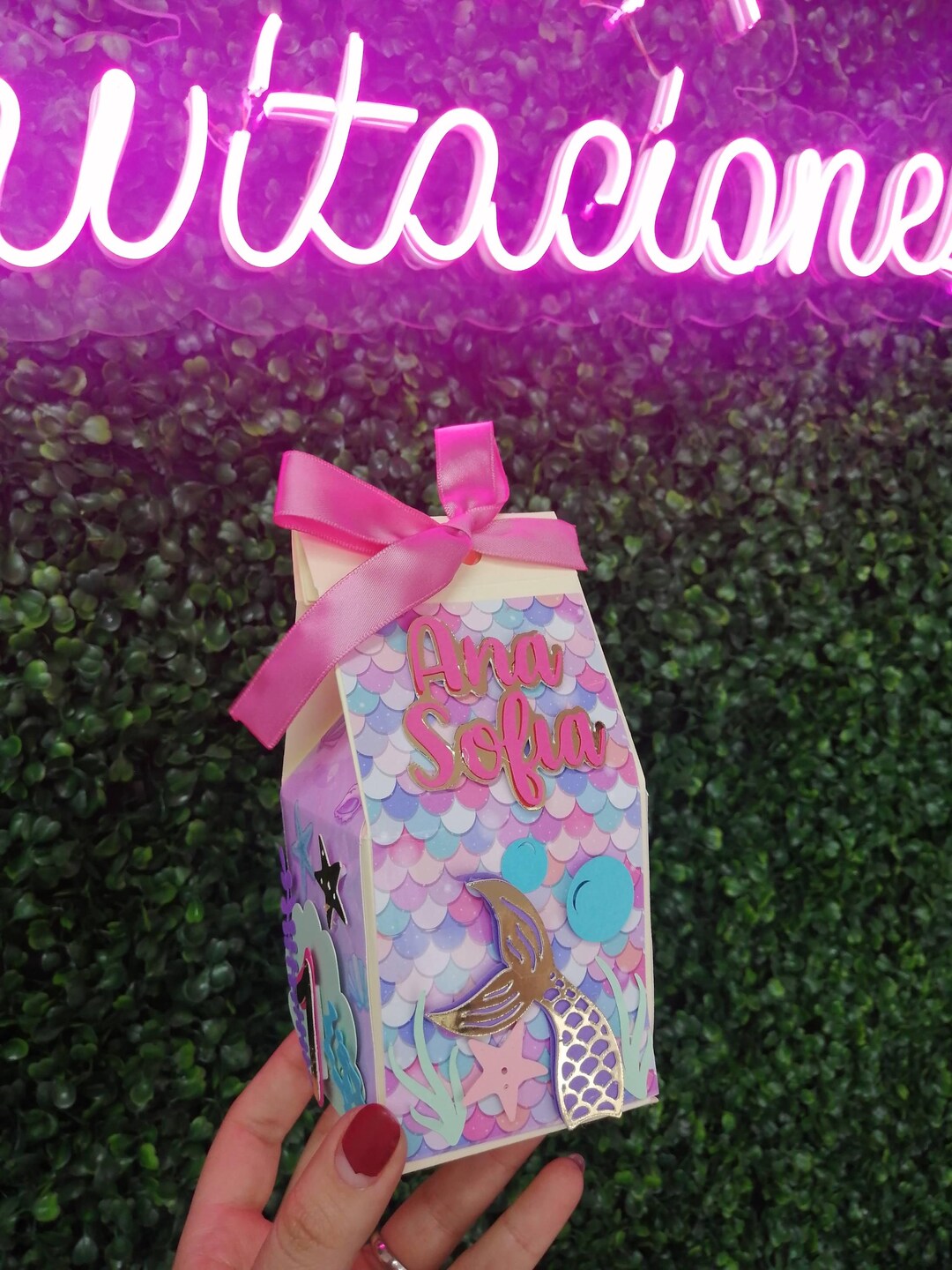 Personalized Mermaid Party Favor Boxes - Under the Sea Treat Boxes ...