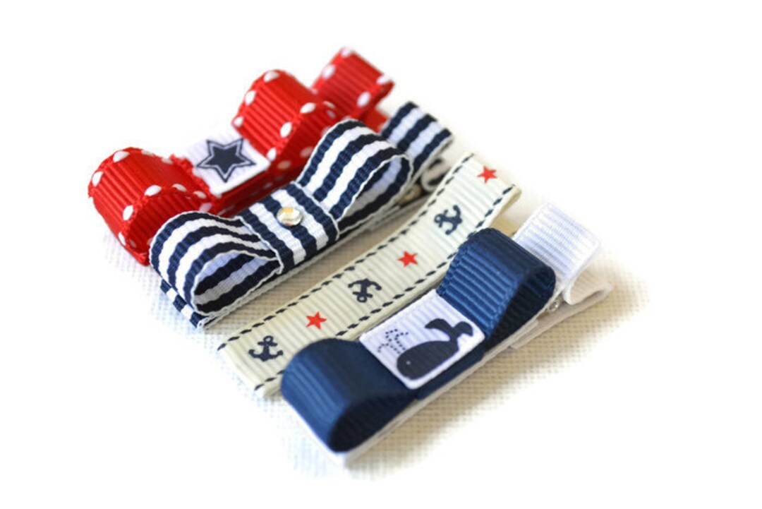 Nautical Hair Clips, Anchor Hair Clip, Nautical Party, Summer Outdoors ...