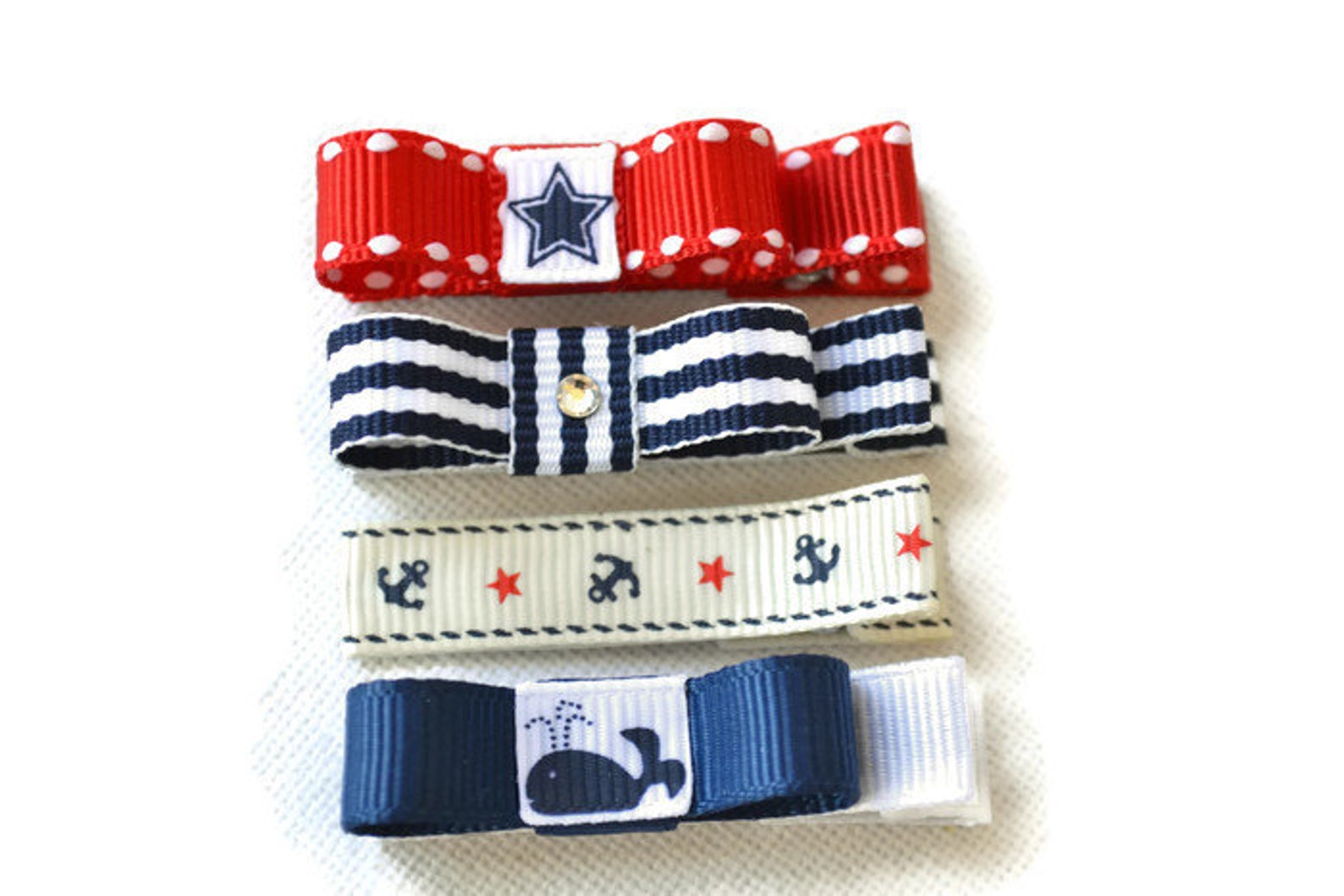 Nautical hair clips anchor hair clip nautical party summer | Etsy