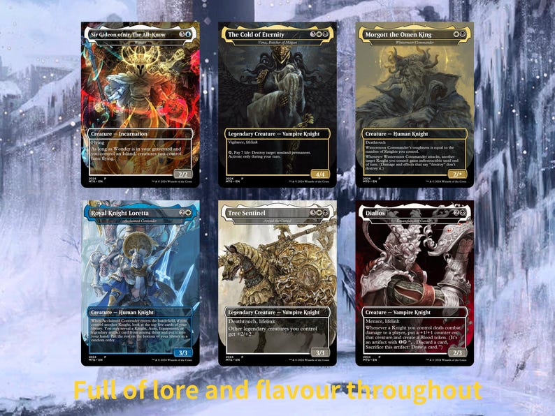 Elden Ring Commander Malenia Knights Deck Custom MTG Card Premium Proxy Card Complete EDH Deck ...