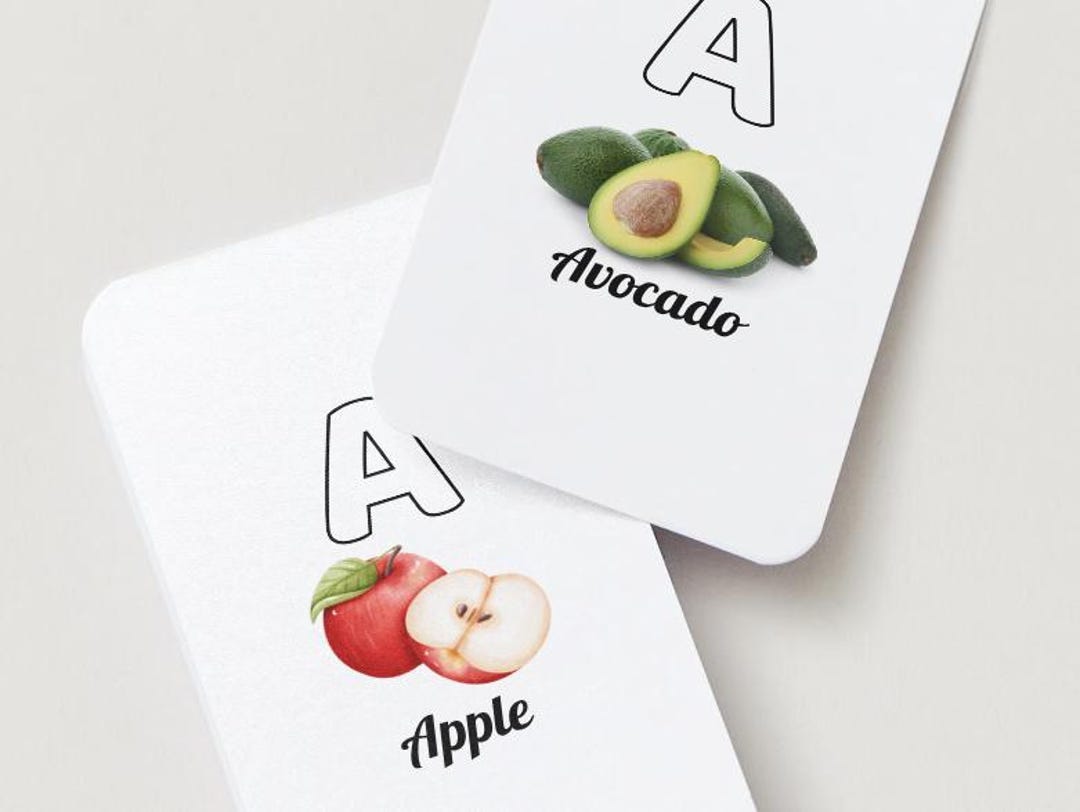 Flashcards Alphabet Learning: Fruits, Veggies & Christmas Holiday ...