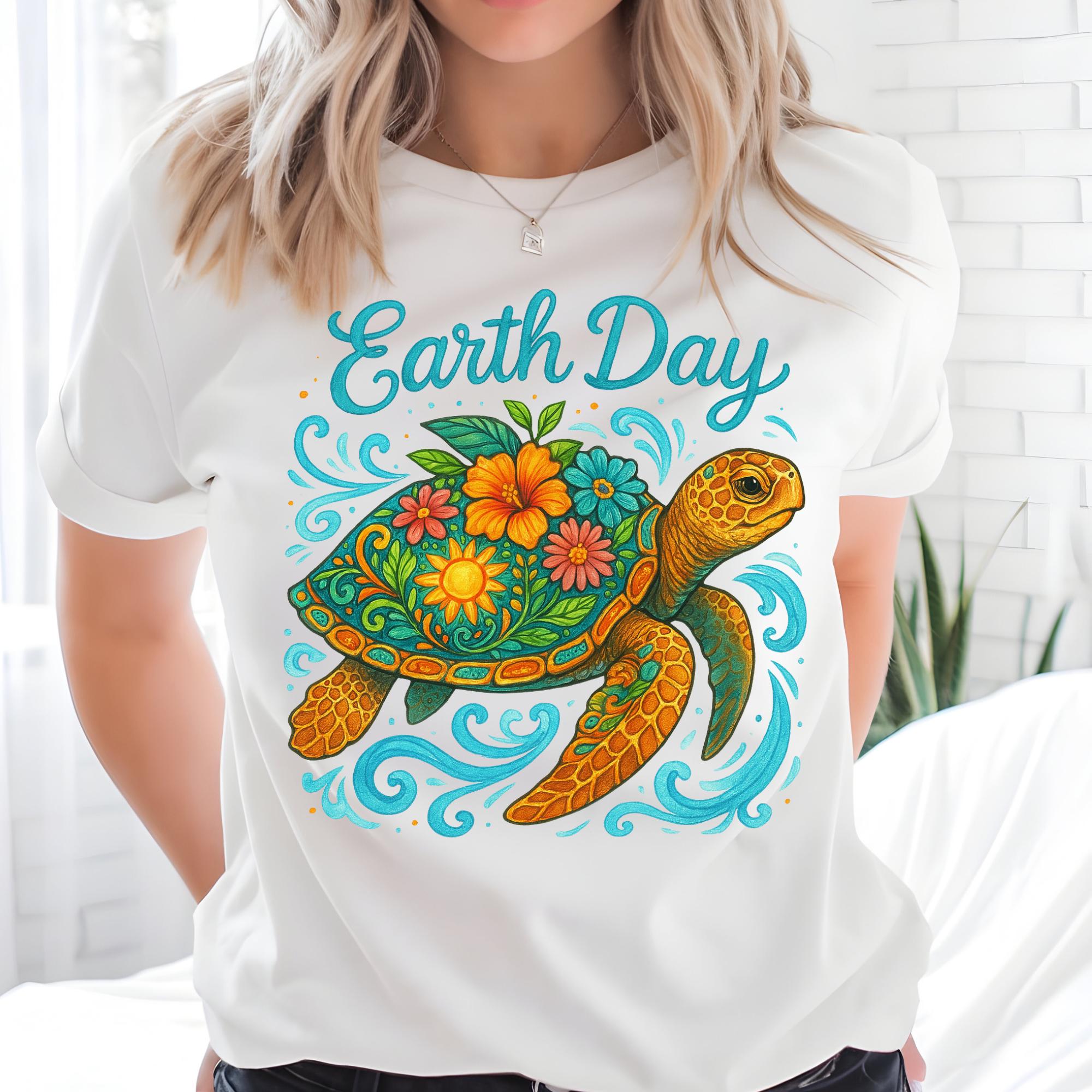 Sea Turtle Earth Day Save the Earth – Turtle Design Earth Day ...