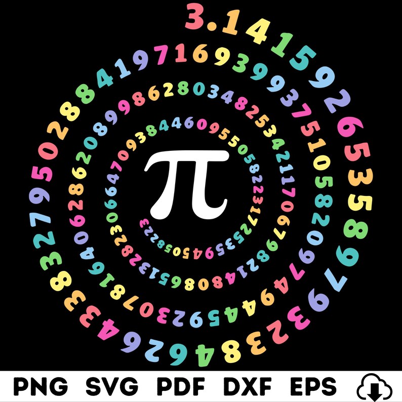 Pi Spiral Design PNG - Ideal for Pi Day Shirts, Gifts for Math Lovers ...