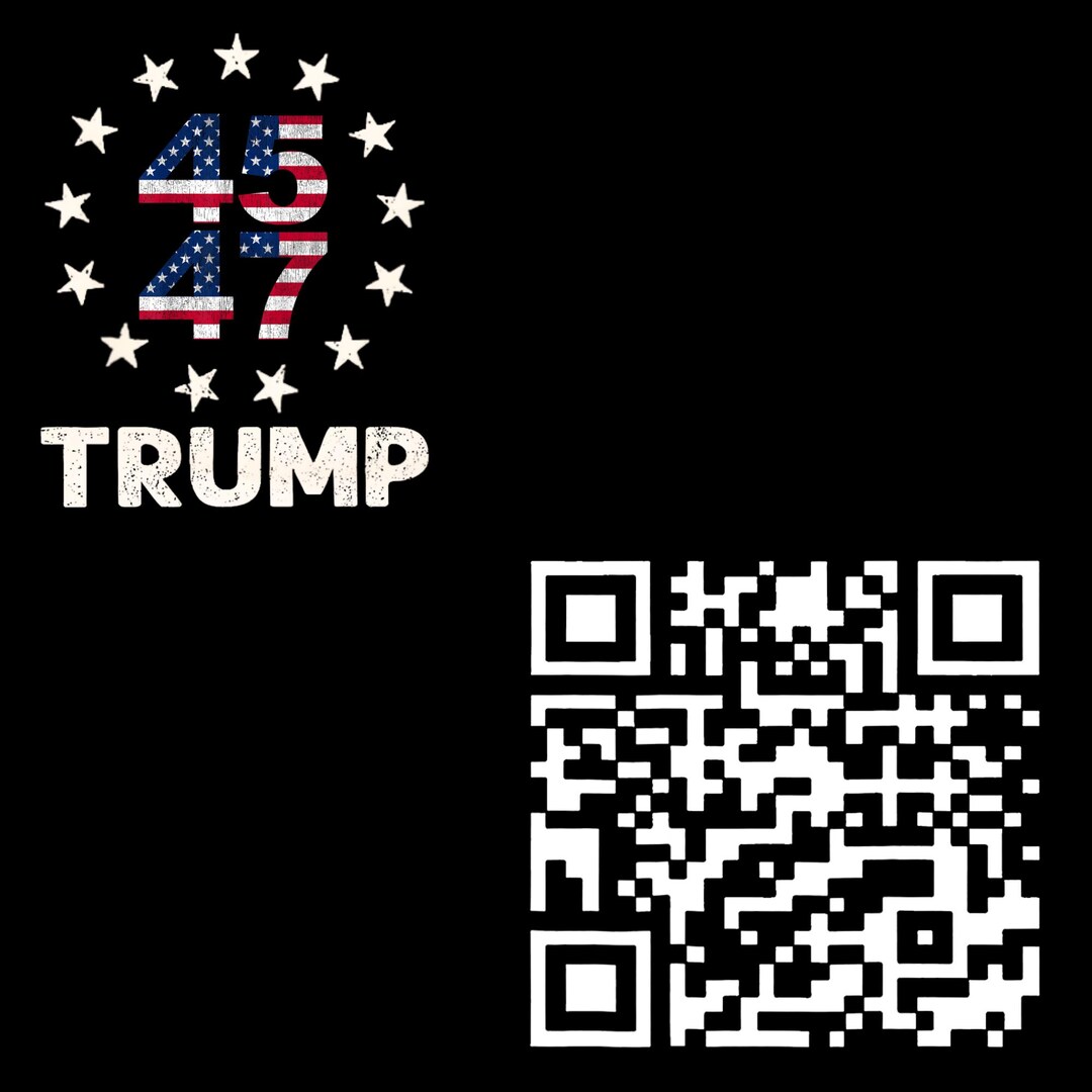 Funny Trump QR Code Png File President Trump 45/47 Dancing Tee MAGA ...