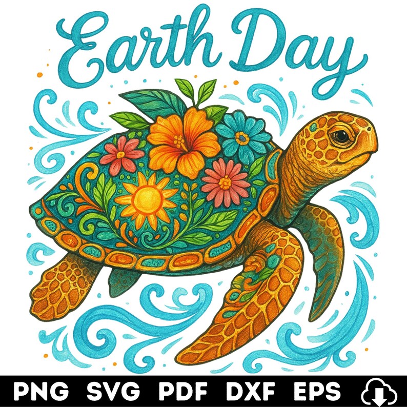 Sea Turtle Earth Day Save the Earth – Turtle Design Earth Day ...