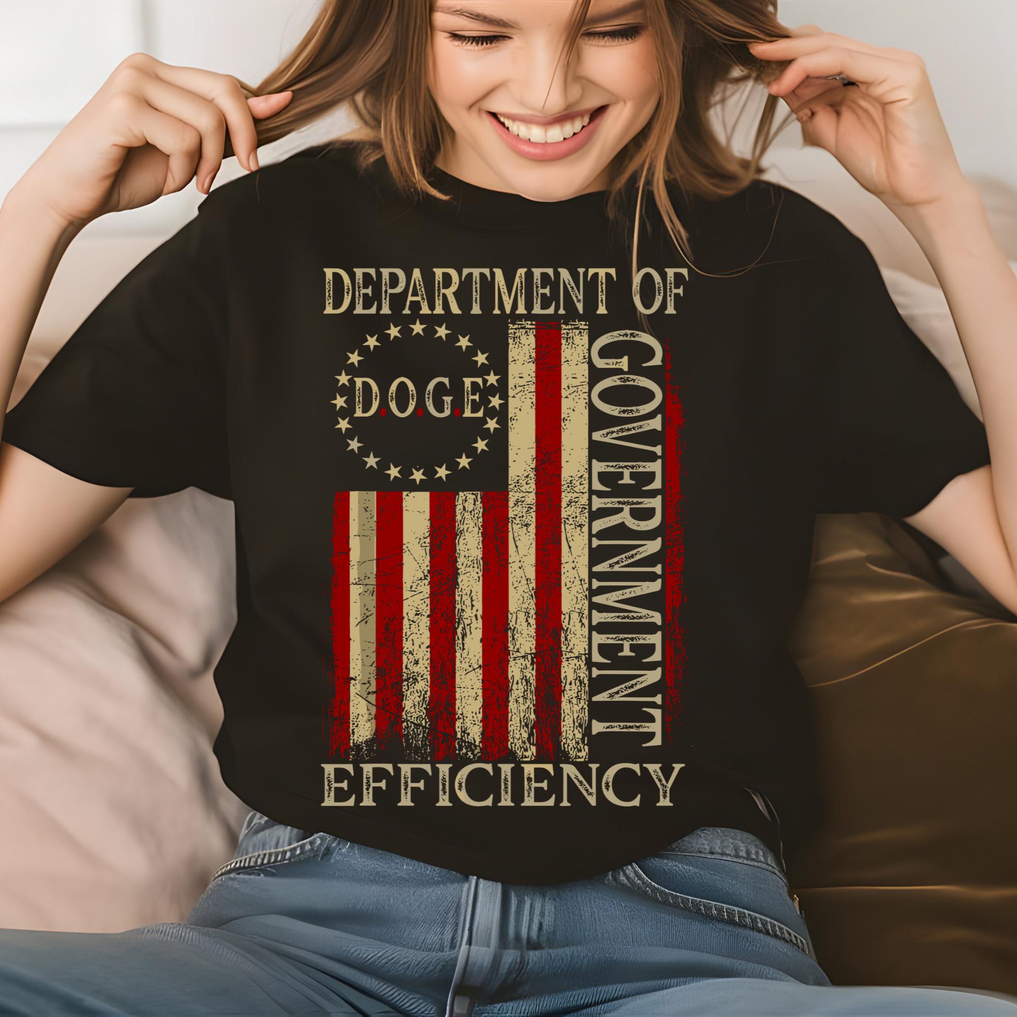 Funny DOGE T-shirt Design PNG | Vintage Distressed American Flag ...