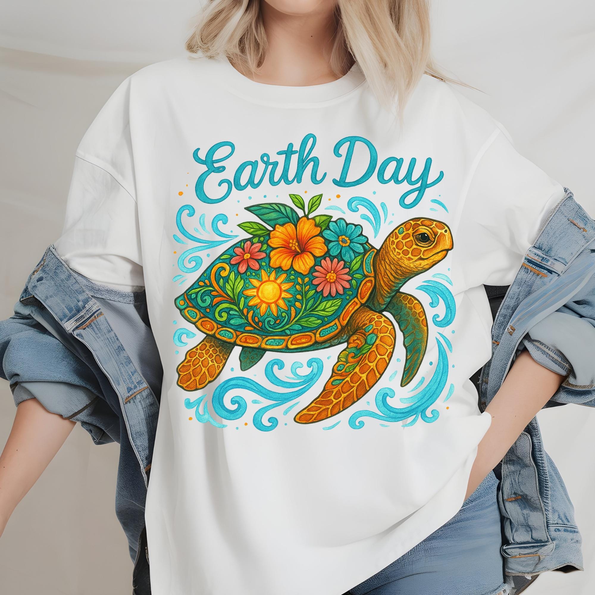 Sea Turtle Earth Day Save the Earth – Turtle Design Earth Day ...