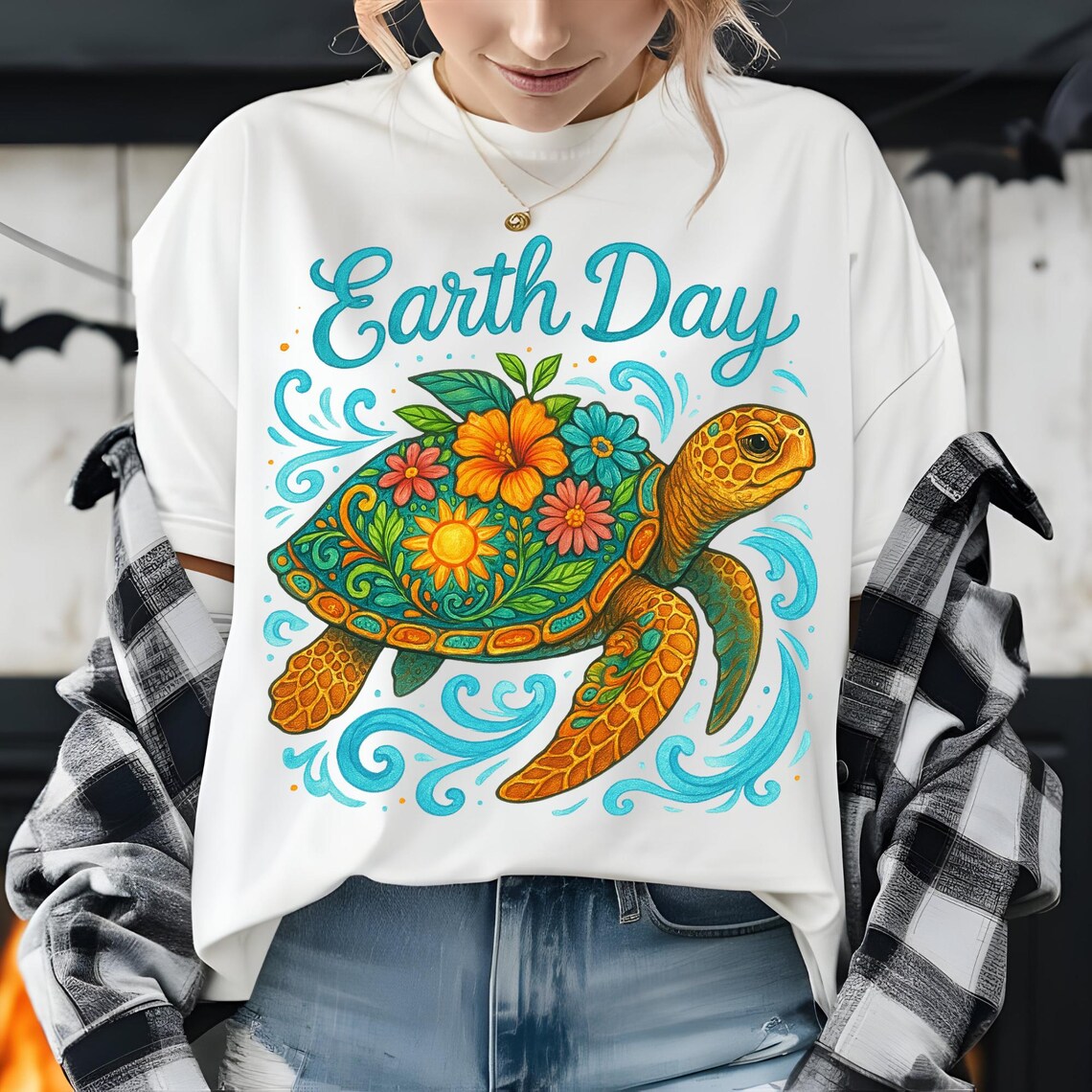 Sea Turtle Earth Day Save the Earth – Turtle Design Earth Day ...
