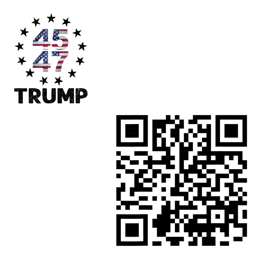 Funny Trump QR Code Png File President Trump 45/47 Dancing Tee MAGA ...