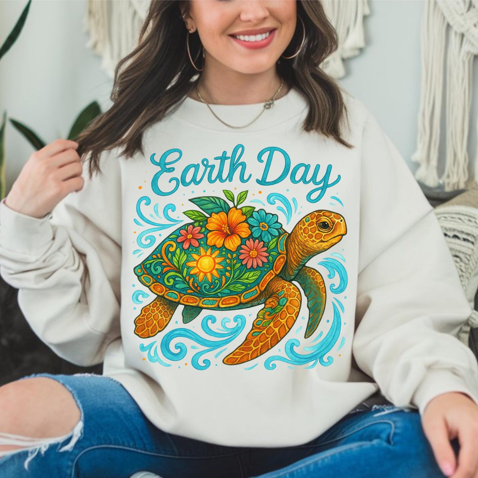 Sea Turtle Earth Day Save the Earth – Turtle Design Earth Day ...