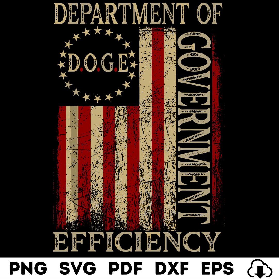 Funny DOGE T-shirt Design PNG | Vintage Distressed American Flag ...