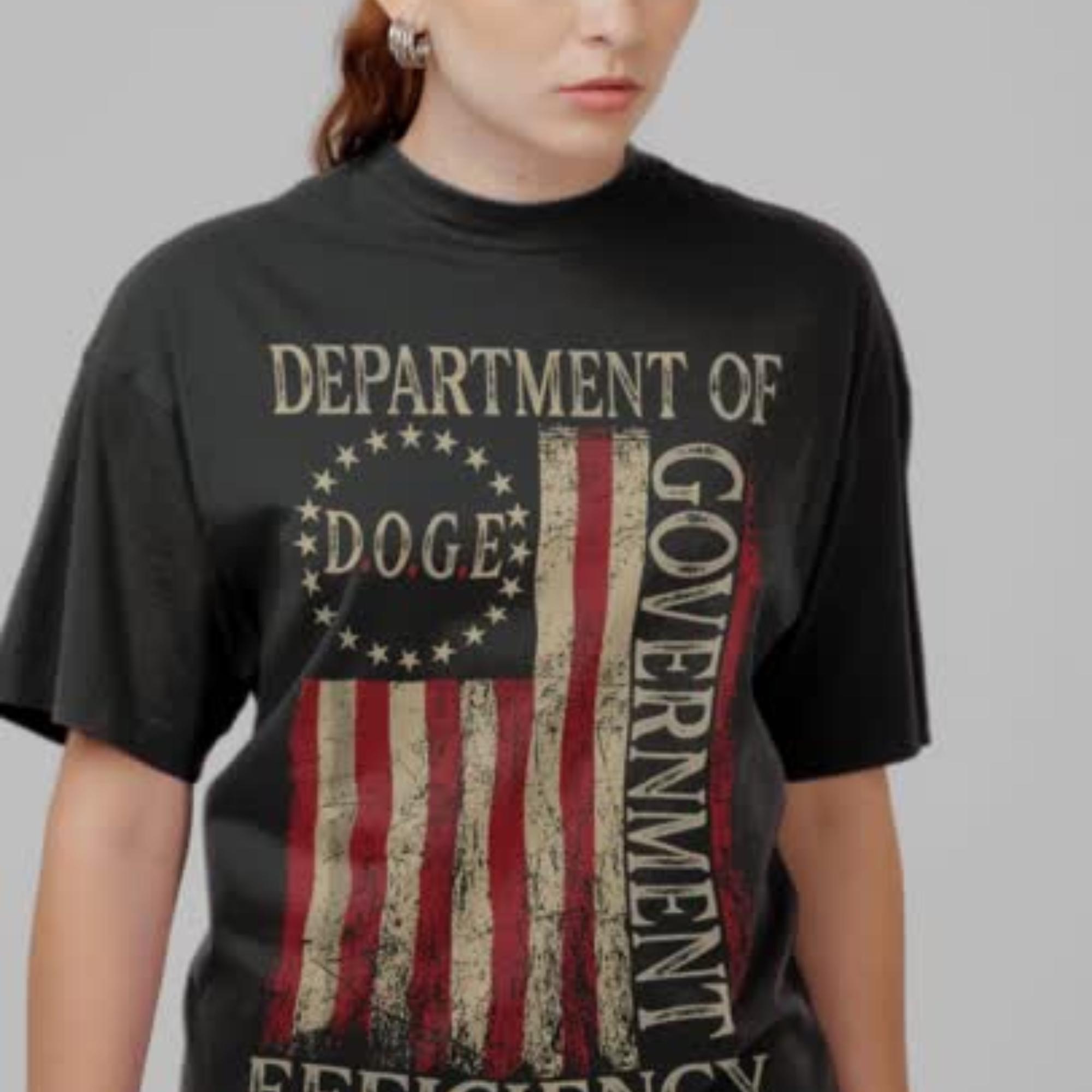 Funny DOGE T-shirt Design PNG | Vintage Distressed American Flag ...