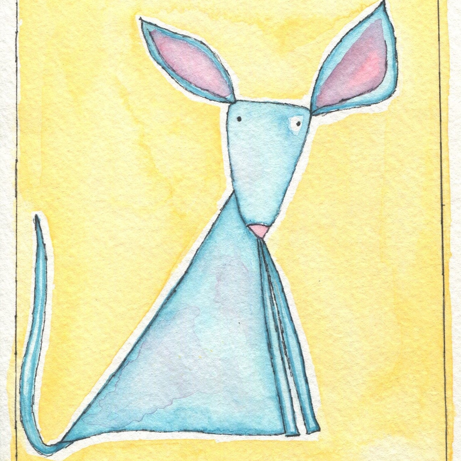 Watercolor Mouse Painting Mouse Wall Art Nursery Wall Art Kids Room ...