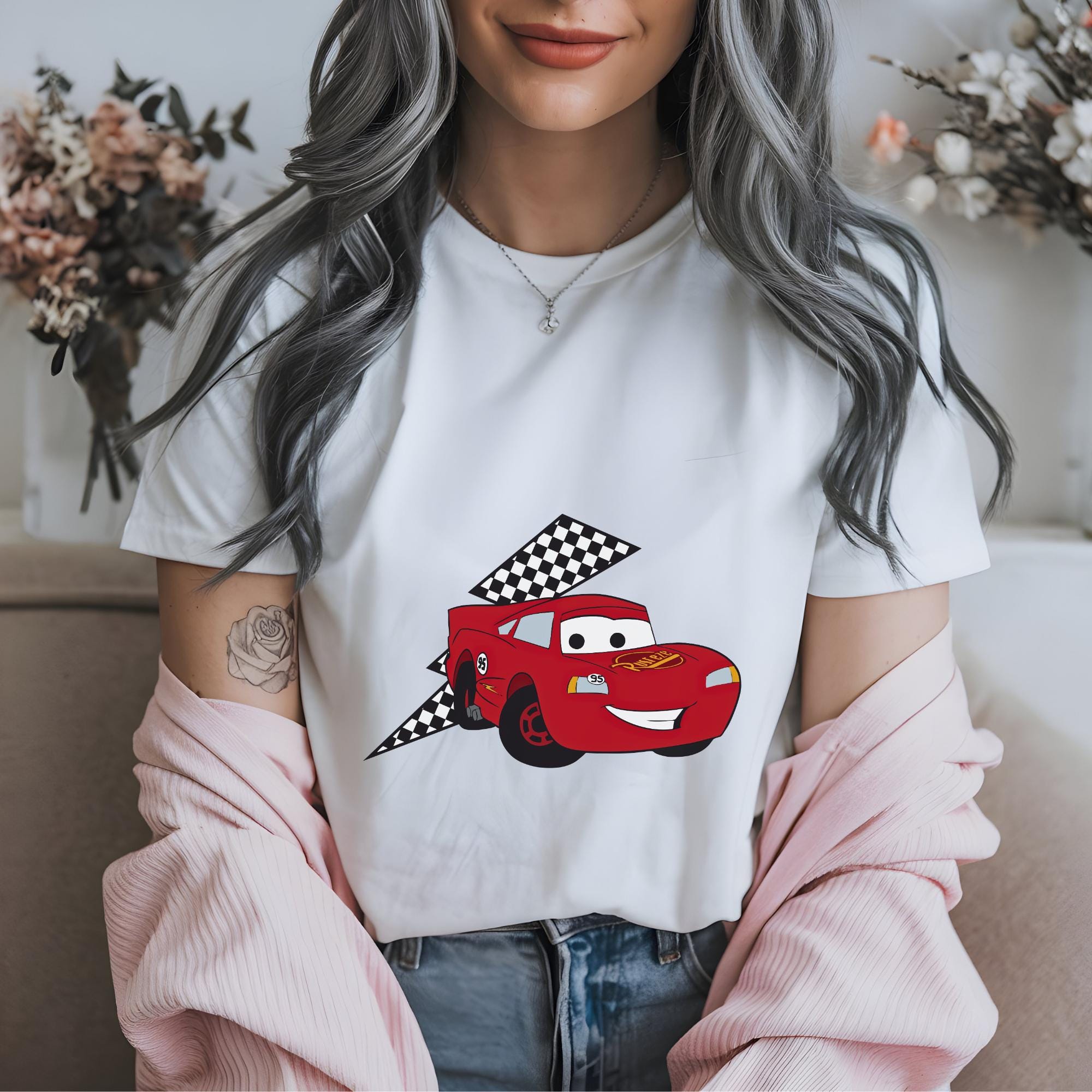 Lightning Car DTF, Race Car Dtf, Cars Birthday Shirt Design Dtf ...