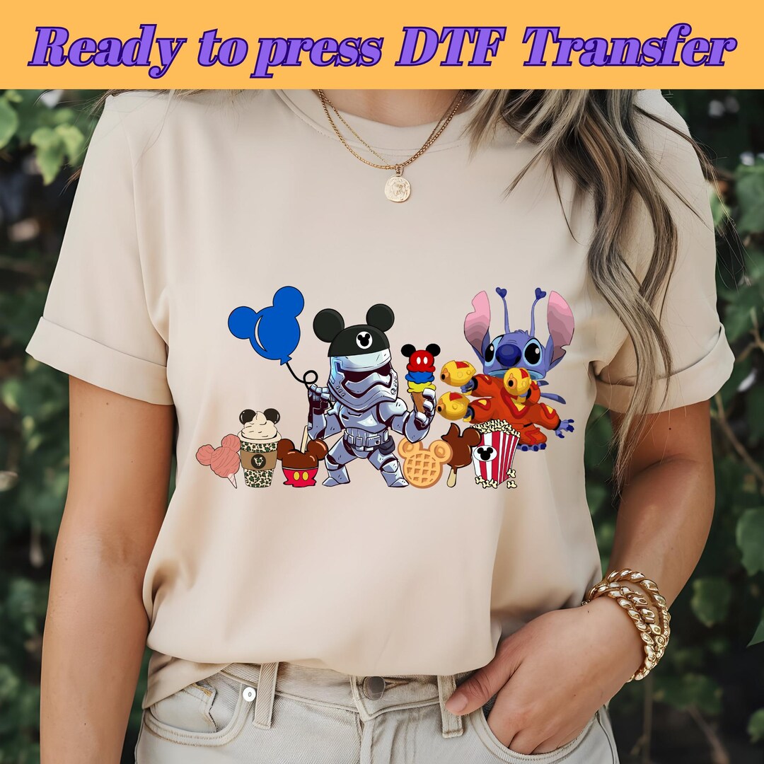 DTF Star Wars, Stitch Wars DTF, Stitch Hands Up, Star Wars Junk Food ...
