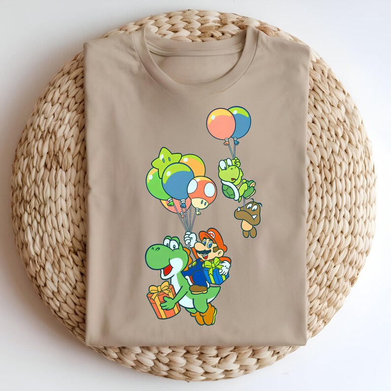 Super Mario and Yoshi DTF, Mario Bross, Cute Yoshi, Mario Ballons ...