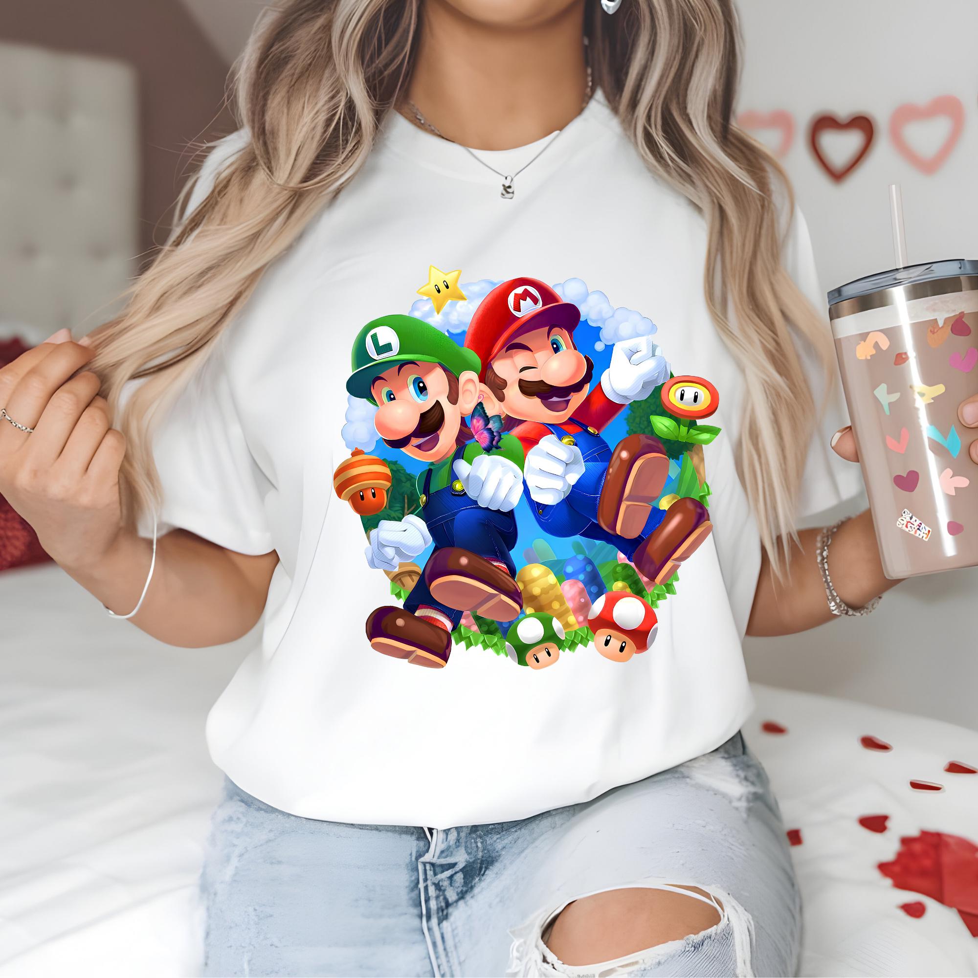 DTF Super Mario, Mario Bross Print Transfer, Mario Brothers, Mario T ...