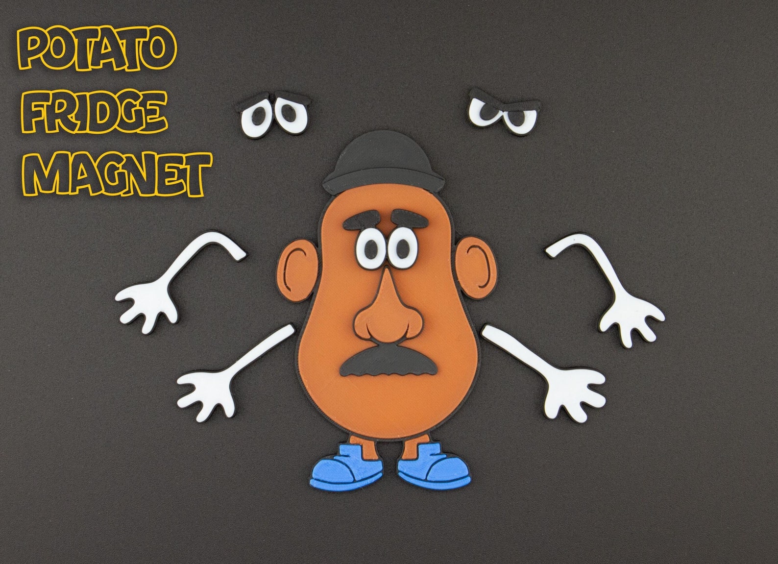 Mr. Potato Fridge Magnet: Customizable Kitchen Decor Character Art Gift ...
