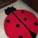 CROCHET LADYBUG RUG ladybug rug crochet rug handmade | Etsy