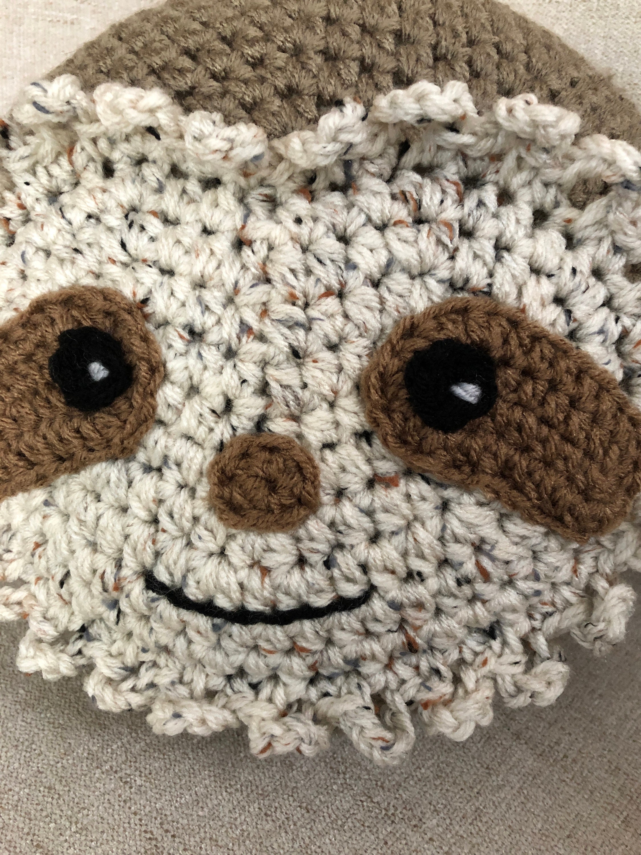 Sloth crochet Pillow Handmade Sloth Pillow Sloth gift | Etsy