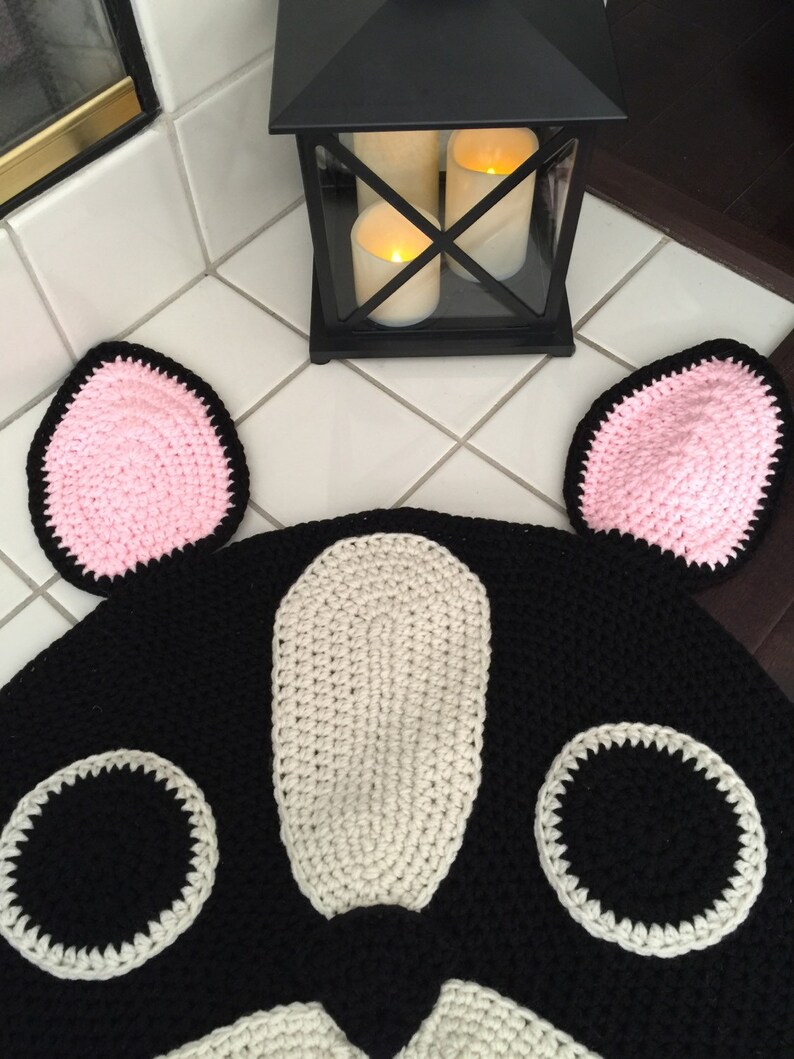 French Bulldog/boston Terrier Rug Handmade Crochet Rug - Etsy