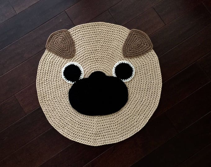 Crochet Pug Rug | Etsy