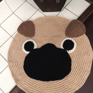 Crochet Pug Rug - Etsy